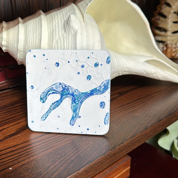 Tanya Blake art | Art | Number 45 Acrylic Fluid Pouring Art Coaster ...